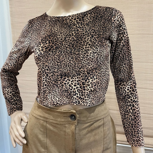 Sparkle & Fade | Tops | Sparkle Fade Cheetah Print Crop Top With Back ...